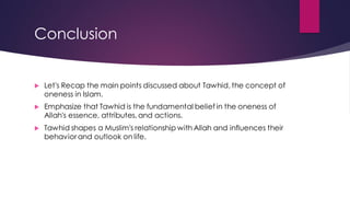 Concept of tawhid in islam | PDF