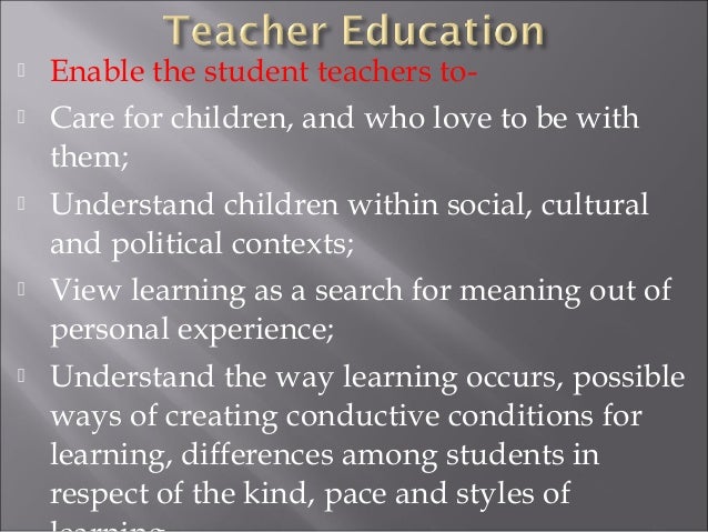 Concept of teacher training & Education