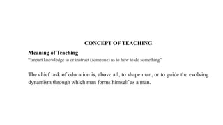 Concept of teaching | PPT
