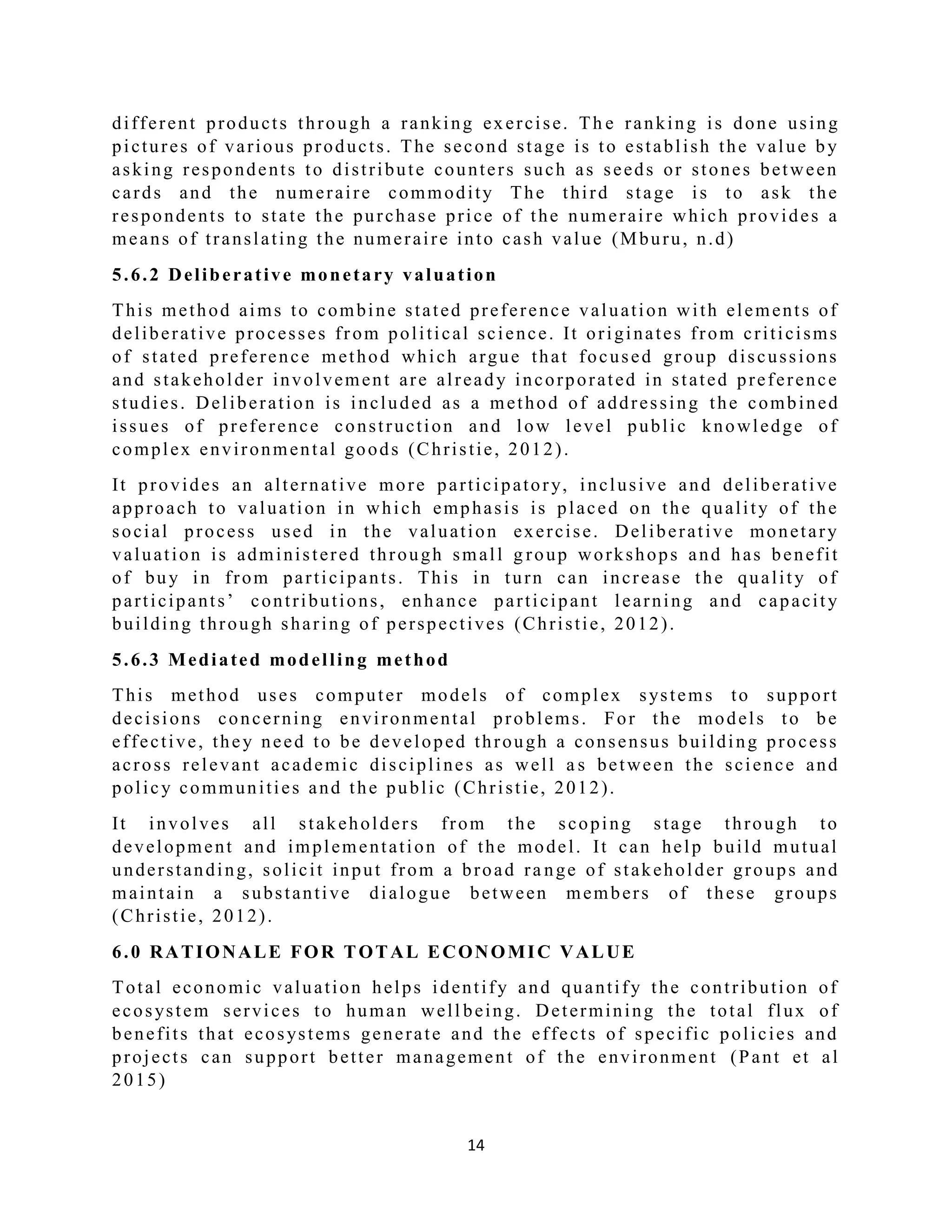 Concept of total economic value in environmental management | PDF