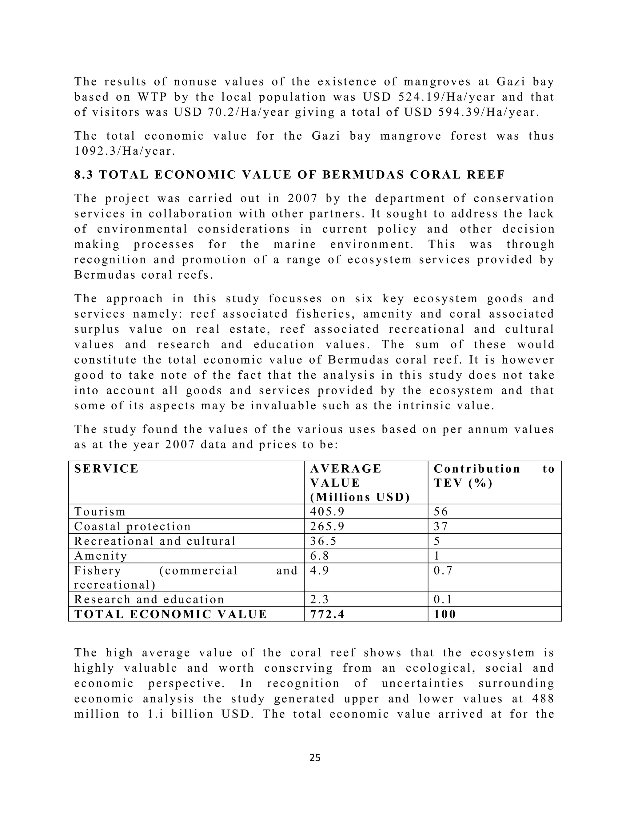 Concept of total economic value in environmental management | PDF