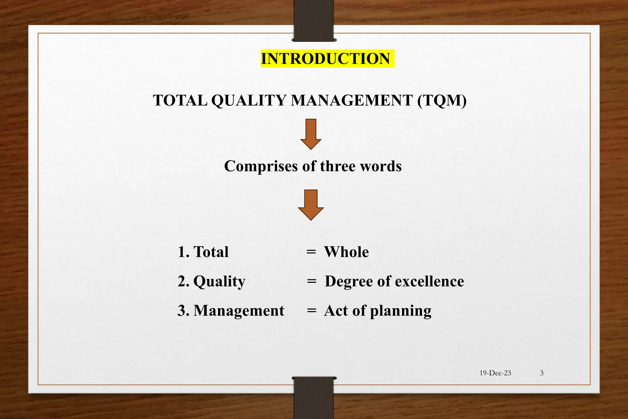 CONCEPT OF TOTAL QUALITY MANAGEMENT IN PHARMACY | PPTX