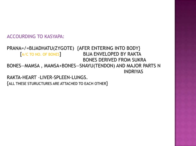 Concept of tridosha, dhatu,upadhatu,agni,panchamahabhuta in relation to ...
