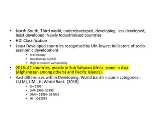 Concept of Underdevelopment and development.pptx | Debated Sensitive ...