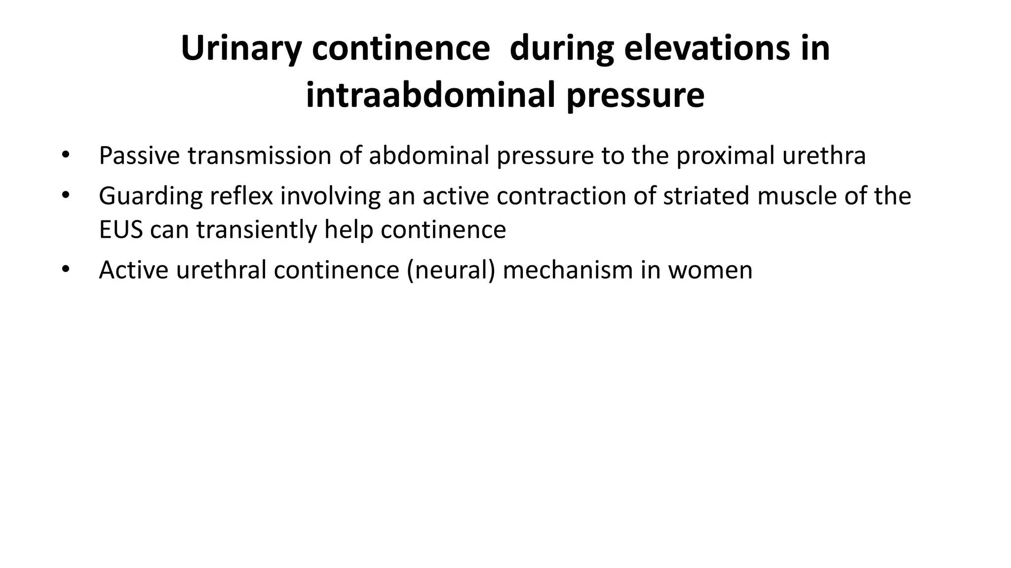 Concept of urinary continence | PPTX