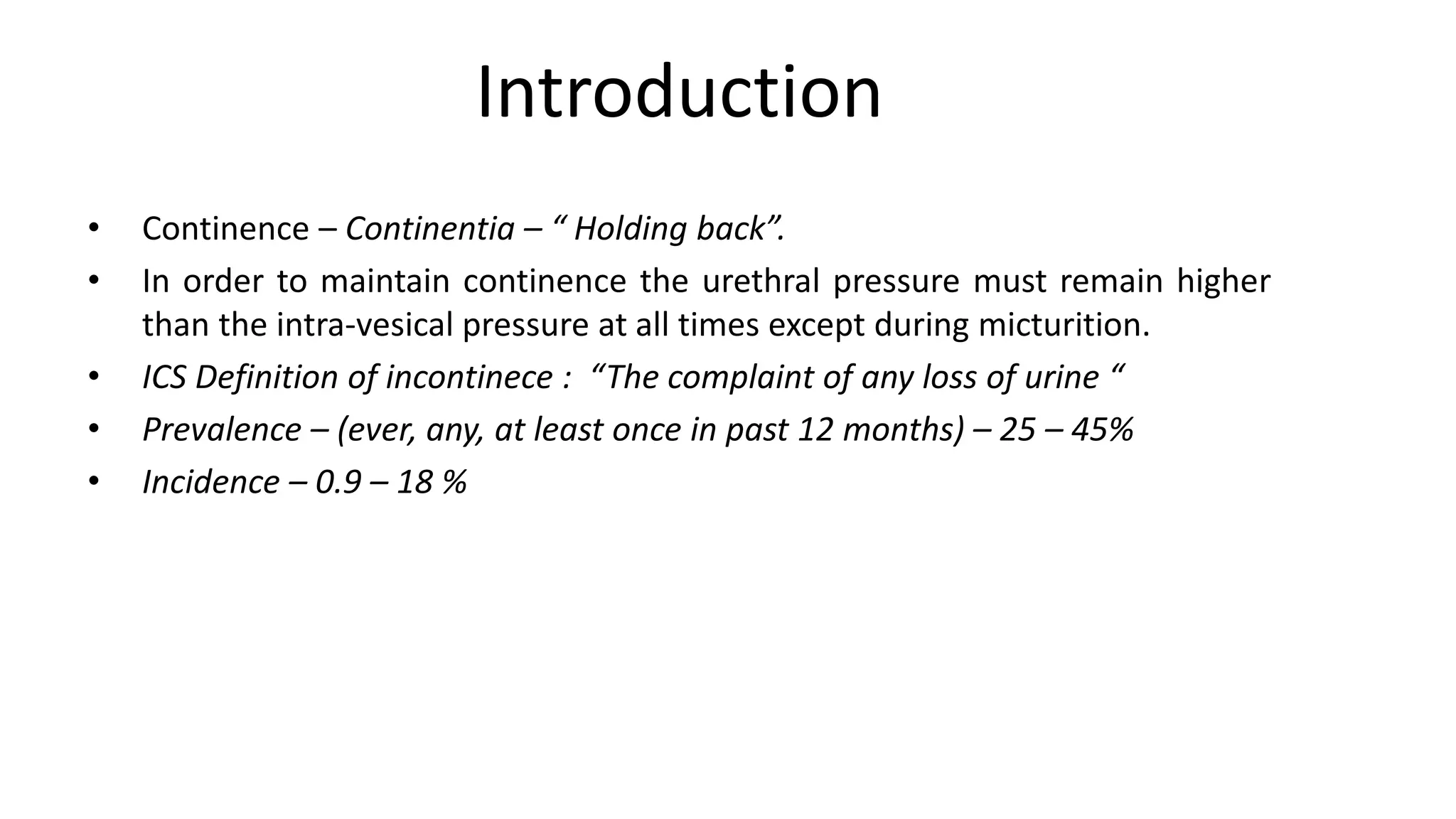 Concept of urinary continence | PPTX