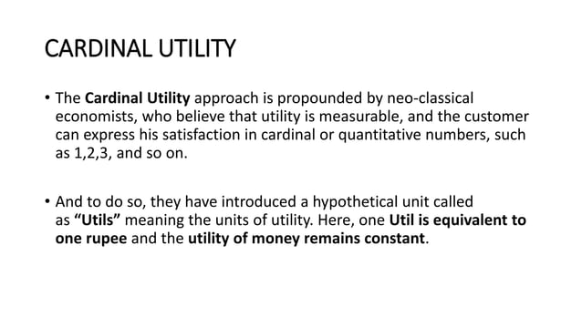 Concept of utility | PPTX | Economy | Business and Finance