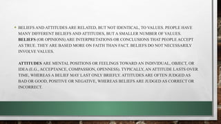 Concept of Value Belief- presentation ppt | PPTX
