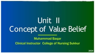 Concept of Value Belief, Value/Belief pattern | PDF