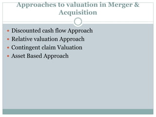 Concept of value in merger & acquisition | PPTX