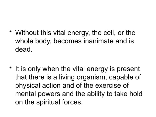 CONCEPT OF VITAL FORCE AND ITS ROLE IN HOMOEOPATHY | PPT
