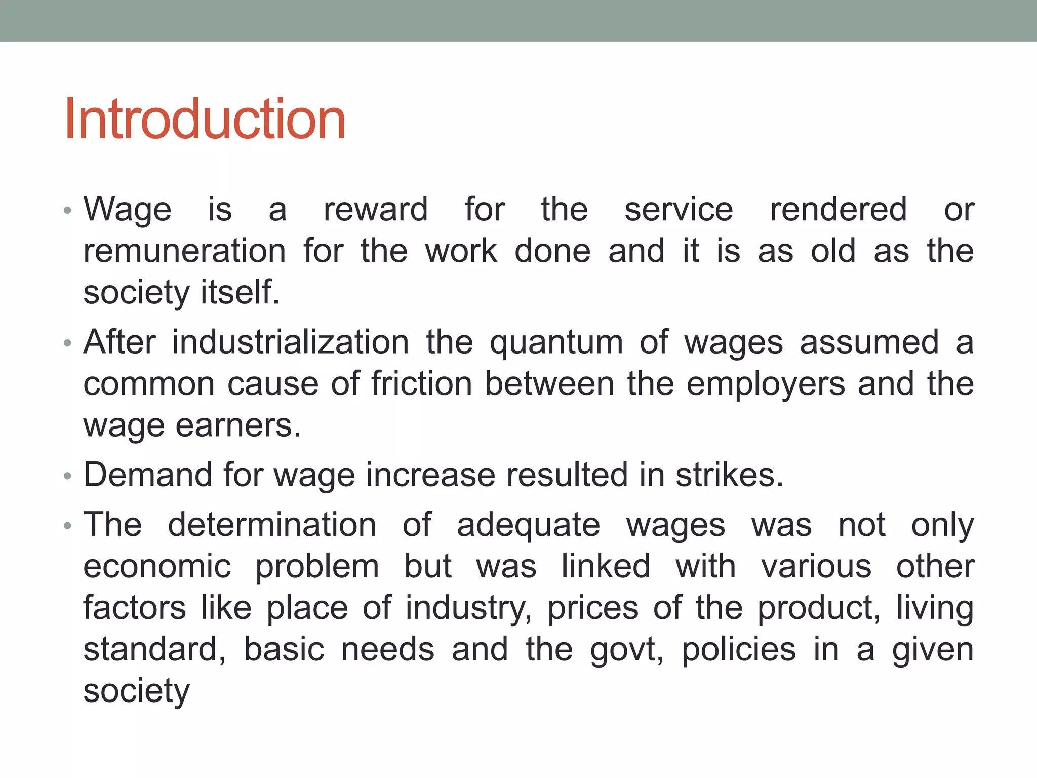 Concept of wages | PPTX