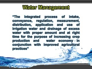Concept of water management | PPTX