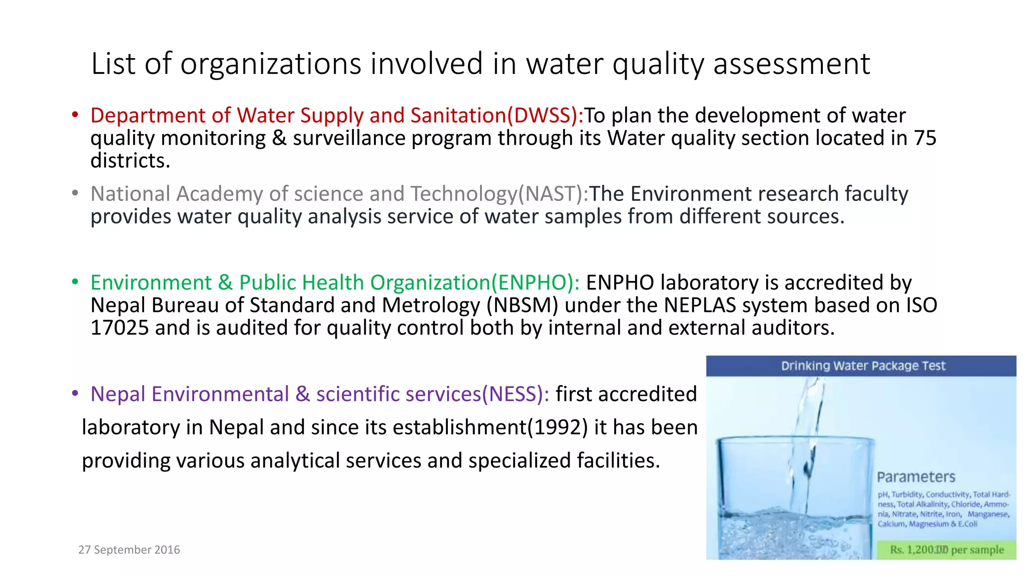 Water quality & its guidelines | PPTX