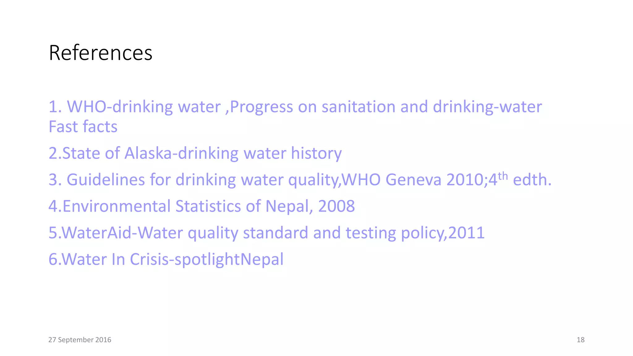 Water quality & its guidelines | PPTX