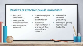 Concept on managing change | PPTX | Business Administration | Business