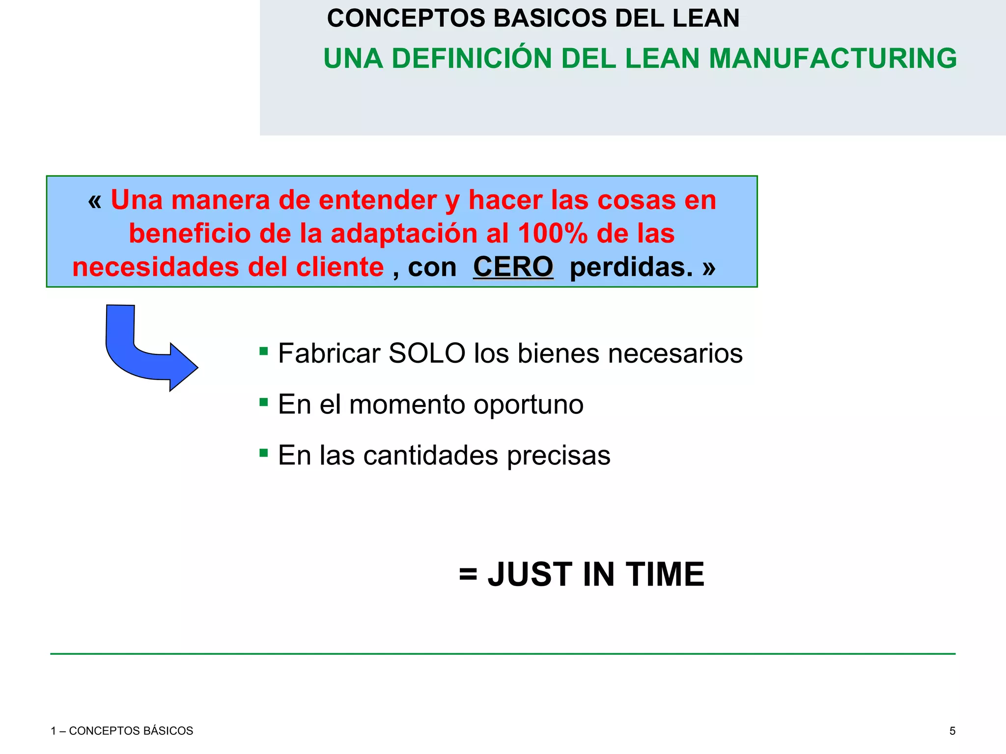 Conceptos básicos Lean | PPT