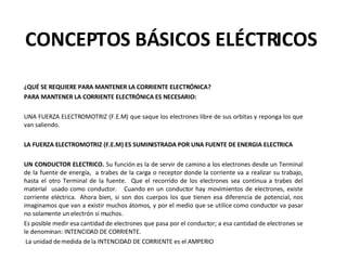 Conceptos Basicos Electricos | PPT