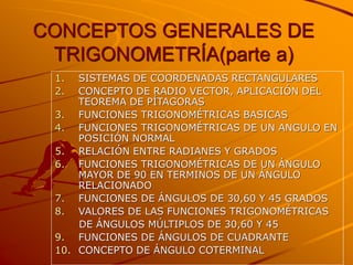 Conceptos generales trigonometria | PDF