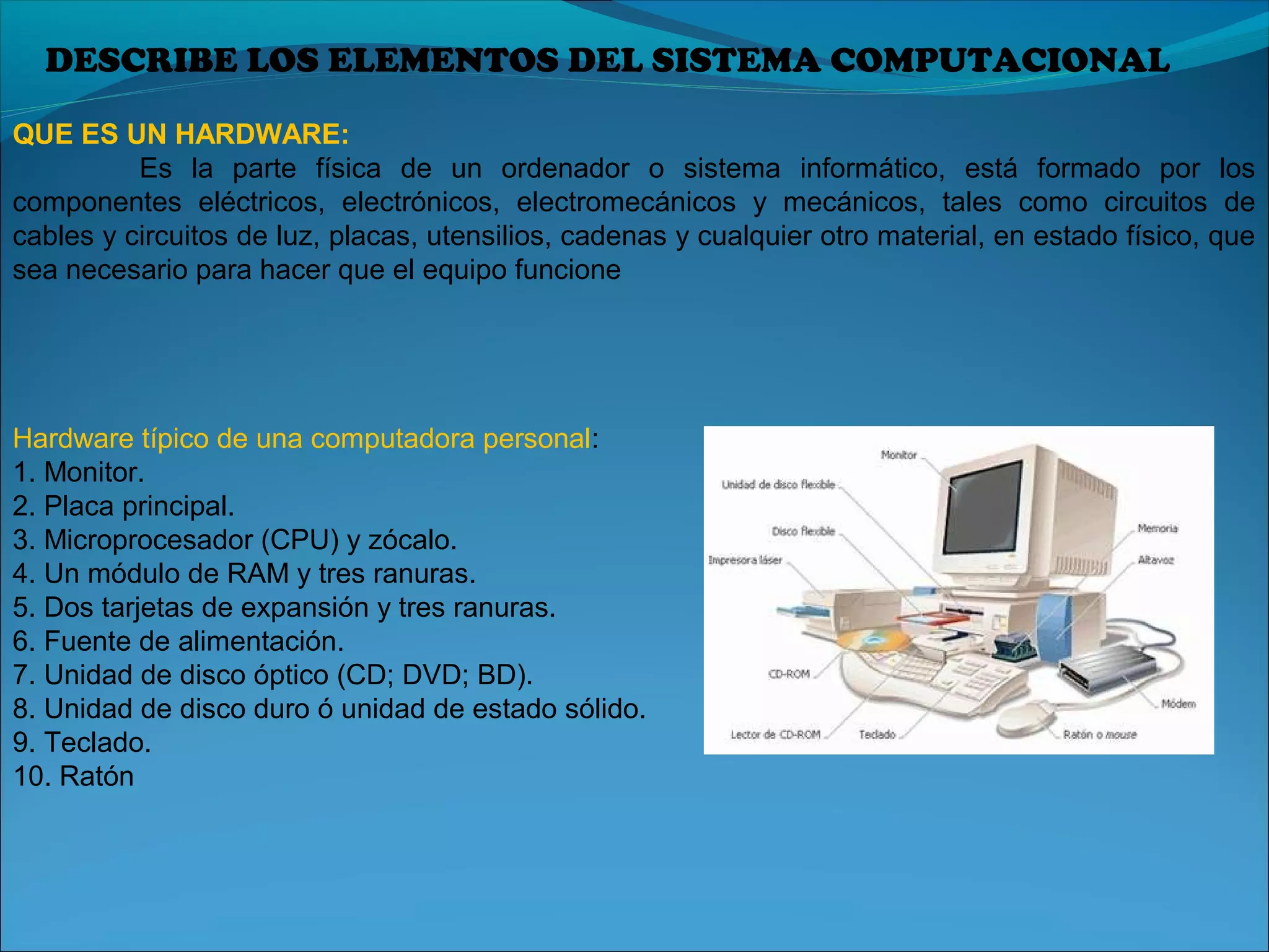 Conceptos básicos de computación e informática | PPT