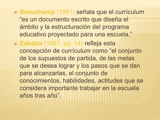 conceptos de curriculum Diseño Curricular | PPT