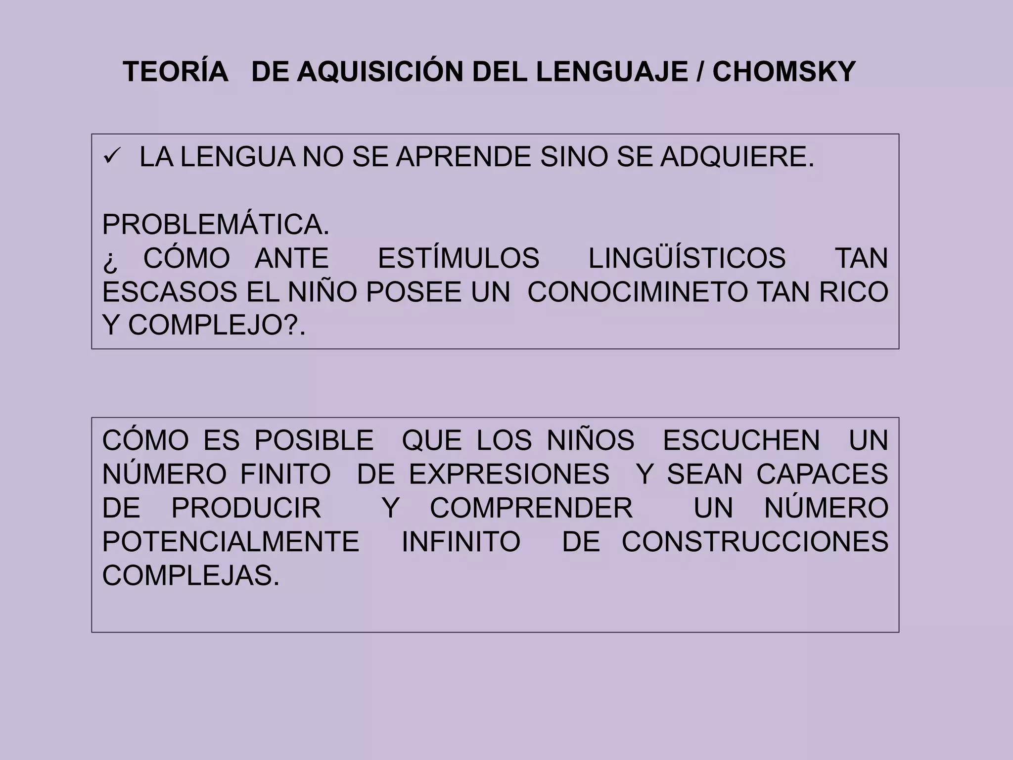 Conceptos Fundamentales De Lingüística Generativo Transformacional De