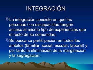 INTEGRACION EDUCATIVA | PPT