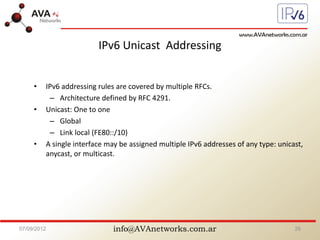 Conceptos ipv6, direccionamiento | PPT