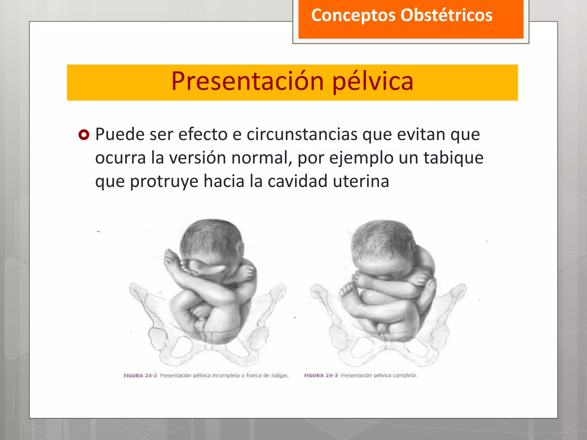 Conceptos obstétricos (Situación, presentación, actitud de posición del ...