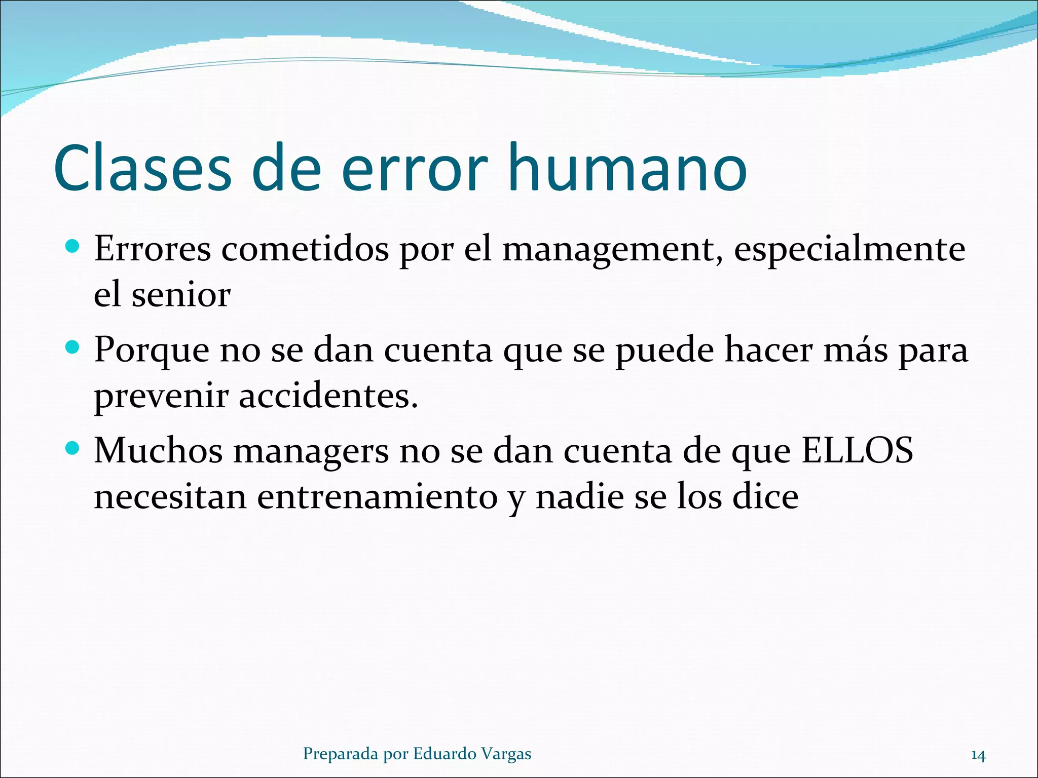 Conceptos Sobre El Error Humano | PPT
