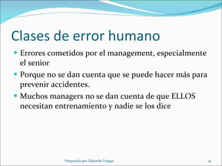 Conceptos Sobre El Error Humano | PPT