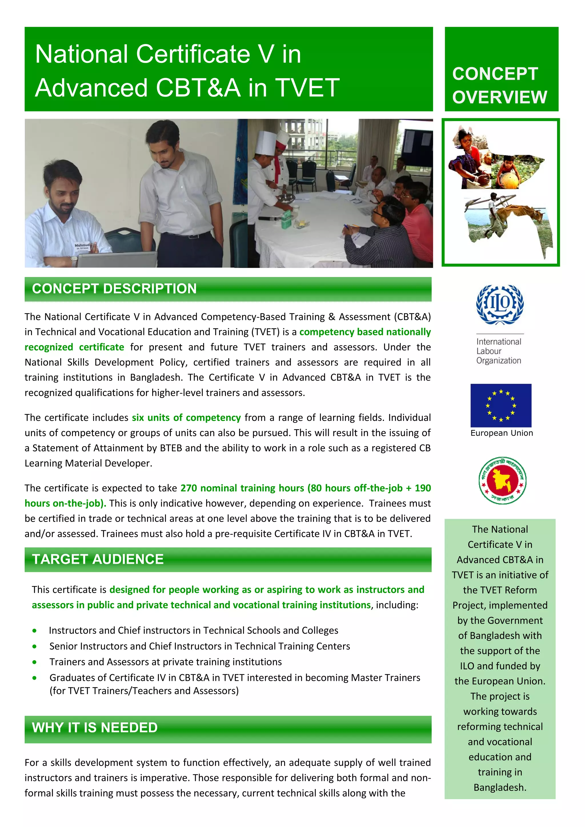 Concept overview 2 national certificate v in advanced cbt&a in tvet ...