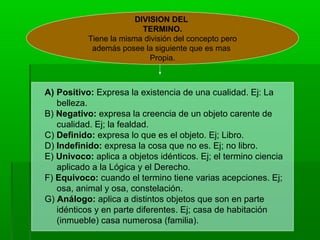 Concepto y terminos logica | PPT