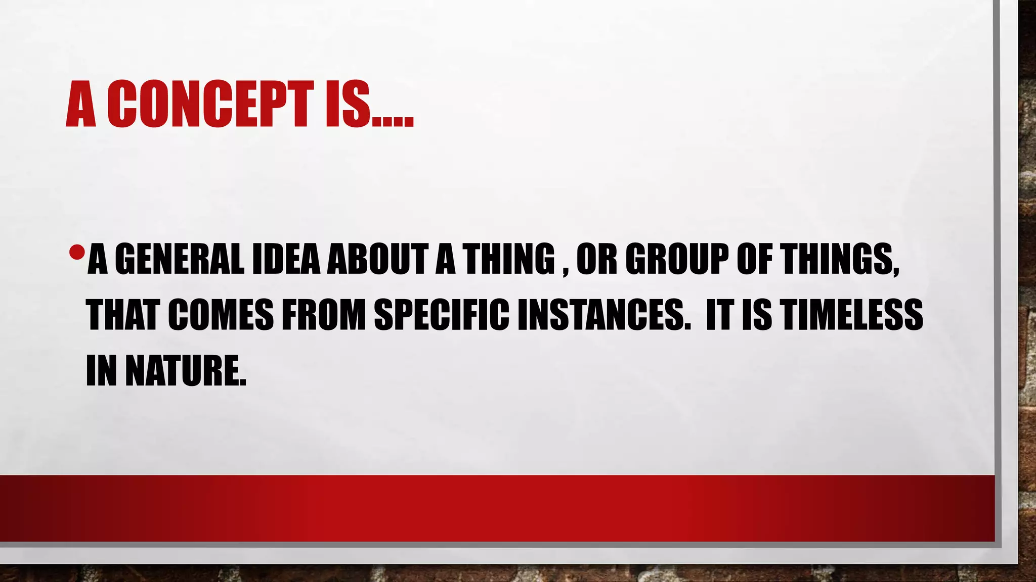 What is a Concept? Mr. Spicer | PPTX | Geology | Science