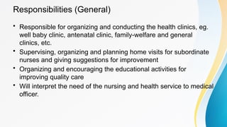 Concept Role and Responsibilities of a Community Health Nurse.pptx