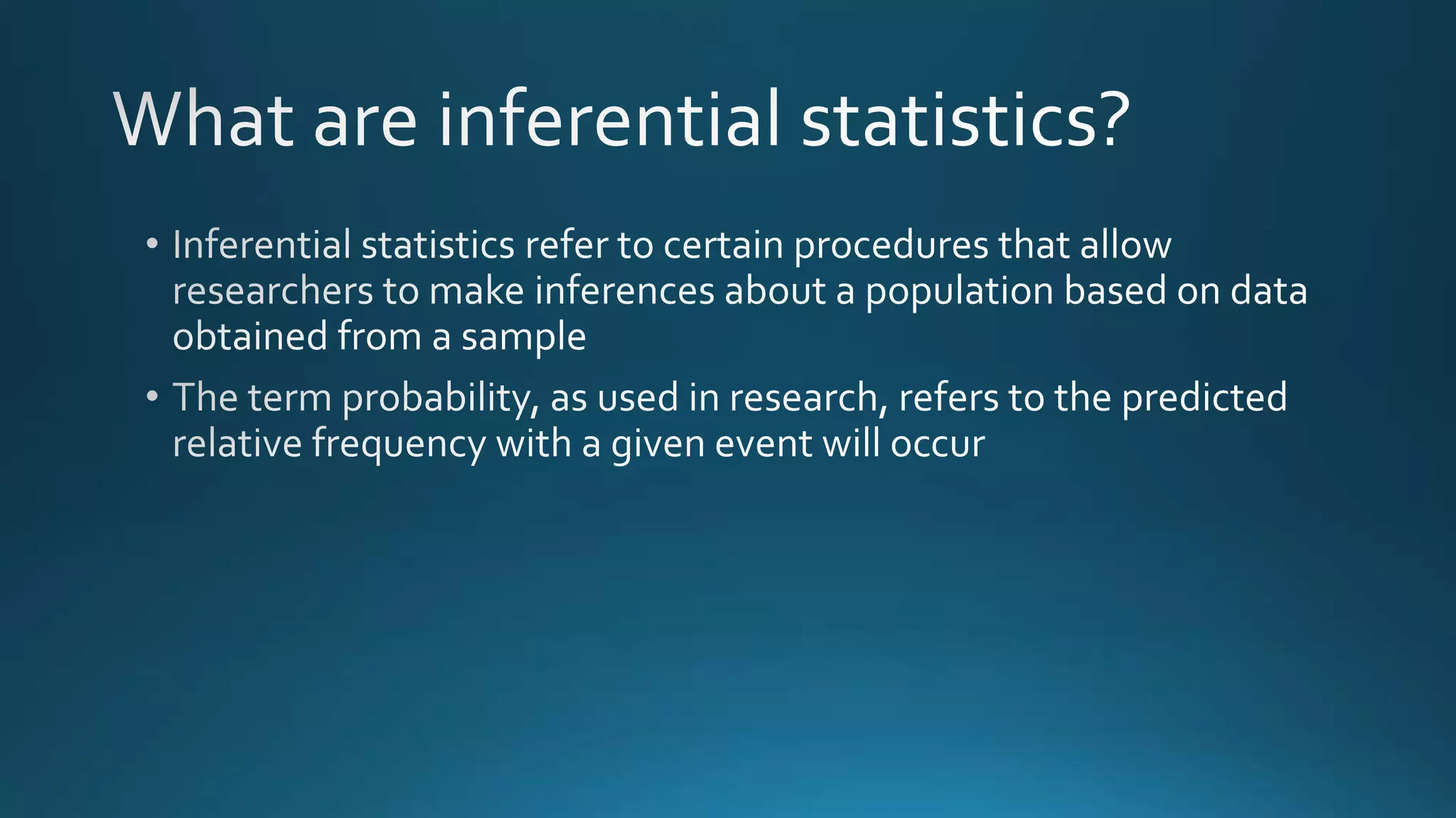 Conceptual View of INFERENTIAL STATISTICS | PPTX