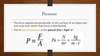 Concepts.forces,pressure,centre of mass. | PPTX