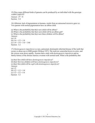 Concepts of Genetics 10th Edition Klug Test Bank | PDF