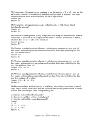 Concepts of Genetics 10th Edition Klug Test Bank | PDF
