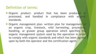 Concepts-of-Organic-Agriculture.pptx . Organic Agriculture Program | PPTX