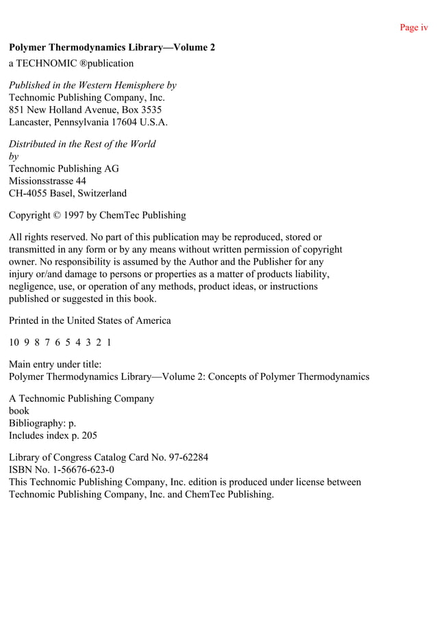 Concepts of polymer thermodynamics by Van Dijk | PDF | Chemistry | Science