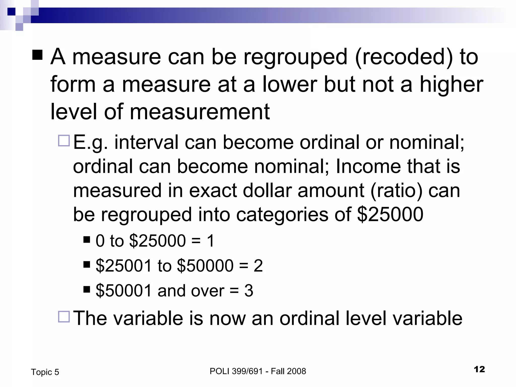 Concepts Operationalization And Measurement Ppt