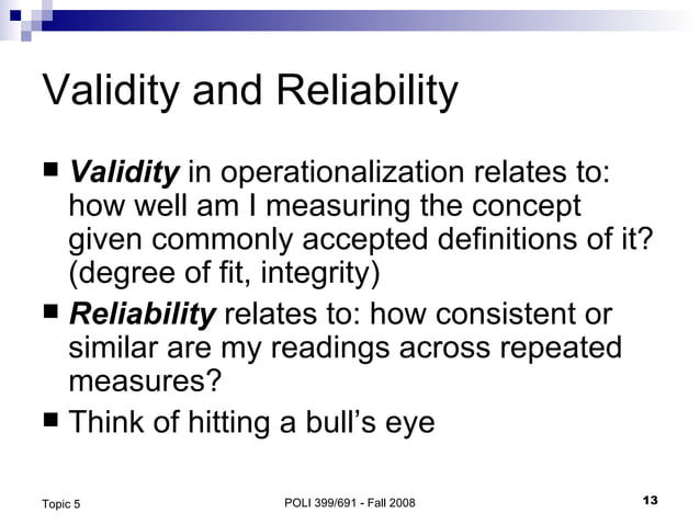 Concepts Operationalization And Measurement Ppt