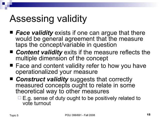 Concepts Operationalization And Measurement Ppt