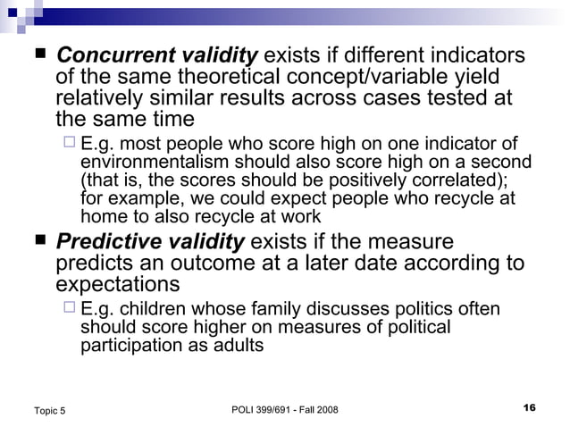 Concepts Operationalization And Measurement Ppt