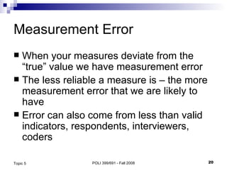 Concepts, Operationalization and Measurement | PPT