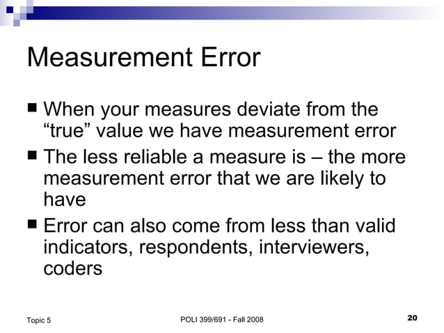 Concepts Operationalization And Measurement Ppt
