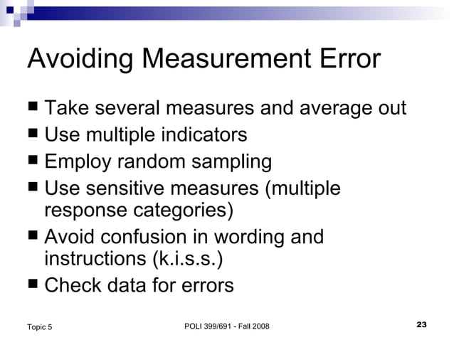 Concepts Operationalization And Measurement Ppt