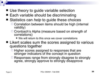 Concepts, Operationalization and Measurement | PPT