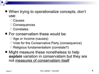 Concepts, Operationalization and Measurement | PPT